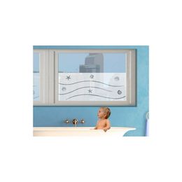 MICASIA Fensterfolie - Sichtschutzfolie No.BP12 la Mer - Milchglasfolie - Milchglasfolie Farbe: Frosted Größe: 120cm x 291cm