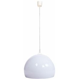 Pendelleuchte HHG 655, Hängelampe Hängeleuchte Lampe, ø 40cm Schirm, Kunststoff weiß - white