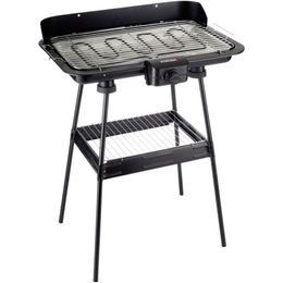 46221 Elektro Standgrill Kontrollleuchte, stufenloser Temperaturregler Schwarz - Korona