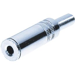 1559775 Klinken-Steckverbinder 3.5 mm Kupplung, gerade Polzahl (num): 3 Stereo Silber - TRU Components