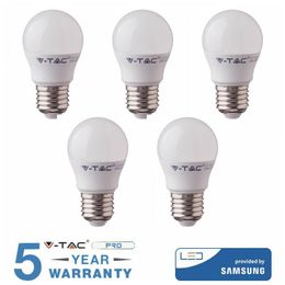 5 V-TAC bulbo E27 7 w led glühbirnen natur-warmes licht