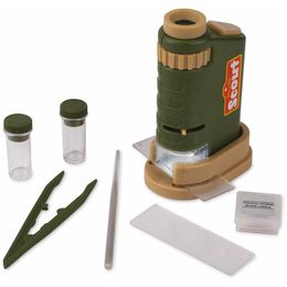 Scout - Mini-Mikroskop-Set 8-teilig, für Kinder, batteriebetrieben