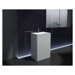 Bernstein Freistehendes Waschbecken PB2022 aus Mineralguss - 60 x 42 x 90 cm - Weiß matt