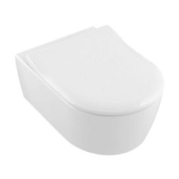 Villeroy & Boch Villeroy&boch - Arceau Hängende Toilette ohne Flansch und unsichtbare Befestigungen + Slim-Sitz mit Fallbremse (Arceauslim)