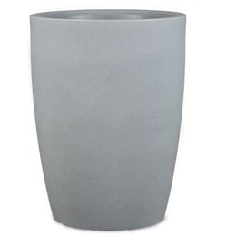 Scheurich Pisa 45, Hochgefäß/Blumentopf/Pflanzkübel, rund, Farbe: Stony Grey, hergestellt mit recyceltem Kunststoff, 10 Jahre Garantie, für den Außenbereich