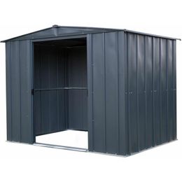 Metall-Gerätehaus 8 x 6, mit Doppel-Schiebetür grau 4 m² - SPACEMAKER