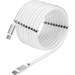 Renkforce - USB-Kabel usb 2.0 usb-c® Stecker, usb-c® Stecker 2.00 m Weiß vergoldete Steckkontakte TO-6