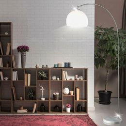 etc-shop Wohnzimmer Steh Leuchte Marmor Sockel Lese Lampe Beleuchtung im Set inklusive 10 Watt led Leuchtmittel