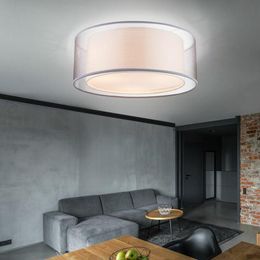etc-shop - Design Decken Lampe Wohn Schlaf Zimmer Beleuchtung Textil Strahler Leuchte grau