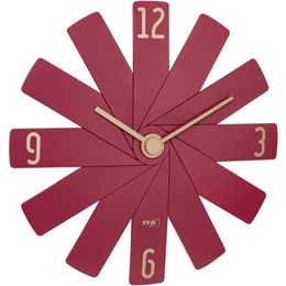 Tfa Dostmann - 60.3020.05 Quarz Wanduhr 400 mm x 37 mm x 400 mm Rot Schleichendes Uhrwerk (lautlos)