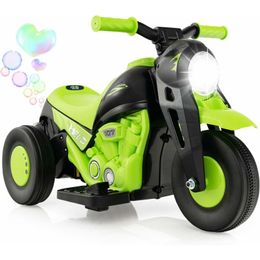 Costway - Kinder Motorrad, mit Seifenblasenmaschine, 6V Elektro Motorrad mit Musik und led Scheinwerfer, Dreirad Kindermotorrad 2,5-3 km/h, für