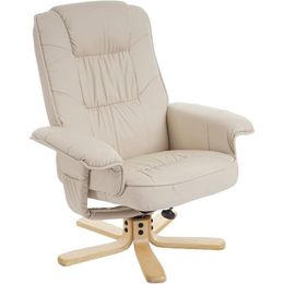 HHG Relaxsessel Fernsehsessel Sessel ohne Hocker H56 Kunstleder creme - beige