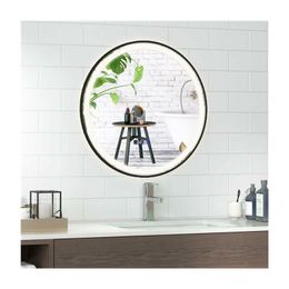 Costway - Beleuchteter Badezimmerspiegel, led Badspiegel Wandspiegel mit 3-farbigem LED-Licht, Memory-Funktion & Antibeschlagfunktion, 60cm runder