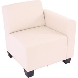 HHG Modular Seitenteil rechts, Sessel mit Armlehne Moncalieri, Kunstleder creme - beige
