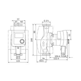 Nassläufer-Hocheffizienzpumpe stratos pico plus 25/1-6-N,Rp1,1x230V - WILO