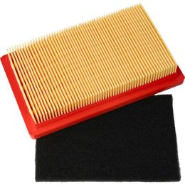 vhbw - Ersatzfilter Set (1x Vorfilter, 1x Luftfilter) kompatibel mit Weibang wb 436 skl al 18 Rasenmäher, 14,5x 8,5 x 2,8 cm Orange Schwarz