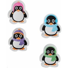 Spetebo - Kinder Taschenwärmer 4er Set - Pinguin - Winter Handwämer für die kalte Jahreszeit - Wichtel Nikolaus Weihnachten Geschenk
