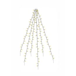 Spetebo - led Weihnachtsbaum Überwurf - mit 6 Strängen á 2m - 120 led warm weiß Lichterkette Lichternetz Beleuchtung innen außen