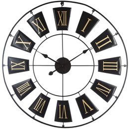 Atmosphera Hängeuhr mit einzigartigem Muster, Metallzifferblatt mit großen und lesbaren römischen Ziffern