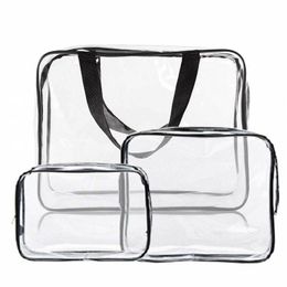 Northix - Transparent schminktasche, 3-pack