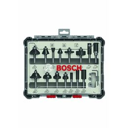 Freihandfräser-Set, 1/4-Schaft, 15-tlg. - Bosch
