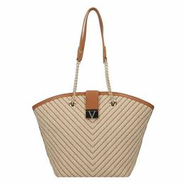 Valentino Tribeca Shopper Tasche 27 cm naturale-cuoio