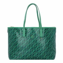 Tommy Hilfiger TH Monoplay Leather Shopper Tasche 36 cm olympic green