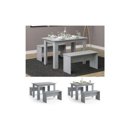 VICCO Tischgruppe Sitzgruppe Esszimmer Sentio Esstisch Sitzbank Beton 110 cm