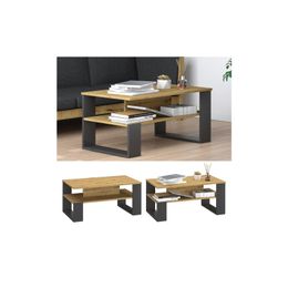 VICCO Couchtisch Sofatisch Beistelltisch Nemo Anthrazit/Artisan mit Ablage