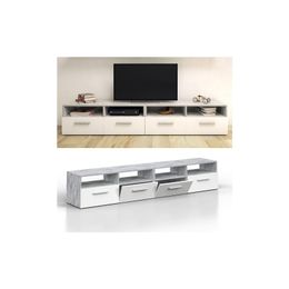 VICCO Lowboard Diego Fernsehschrank Sideboard TV Fernsehtisch Beton