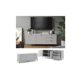 VICCO TV-Lowboard Eliza, Grau 150 x 42 cm, Fernsehtisch, Wohnzimmer, modern