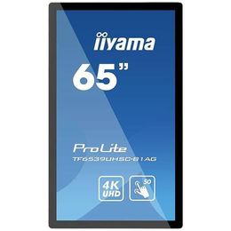 iiyama ProLite TF6539UHSC-B1AG Large Format Display EEK: G (A - G) 165.1 cm (65 Zoll) 3840 x 2160 Pixel 24/7 Lautsprecher integriert, Touchscreen,