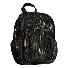 Urban Classics Rucksack Damen Lady Backpack Mesh Transparent, schwarz