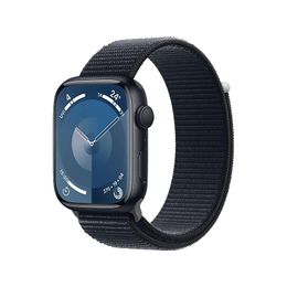 Apple Watch Series 9 GPS 45 mm Smartwatch Aluminium Textil Carbon Neutral, 130 - 200 mm, Mitternacht