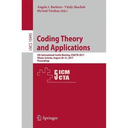Springer Coding Theory and Applications, Kartoniert (TB)