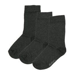 Ewers - Socken BASIC 3er Pack in anthrazit melange, Gr.31-34