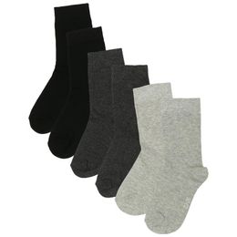 Ewers - Socken ESSENTIAL 6er-Pack in grau/anthrazit/schwarz, Gr.35-38