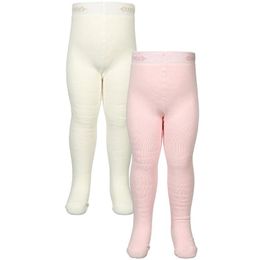 Ewers - Thermo-Strumpfhose SUPER WARM 2er-Pack in rosa/creme, Gr.56