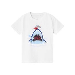 name it - T-Shirt NMMVUX HUNGRY in bright white, Gr.116