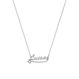 Namenskette Firetti "Schmuck Geschenk Silber 925 Halskette mit deinem Namen" Halsketten Gr. Silber 925 (Sterlingsilber), Länge: 45 cm, silberfarben (silberfarben> <silberfarben) Damen Namensketten