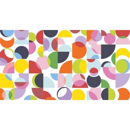 ARCHITECTS PAPER Fototapete "Atelier 47 Coloured Circles 1" Tapeten Gr. B/L: 5 m x 2,7 m, bunt (rot, orange, gelb) Fototapeten Kunst