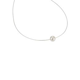 Halsreif ADRIANA "La mia perla, PR7-59" Halsketten Gr. Silber 925 (Sterlingsilber)-Perlen, Länge: 45 cm, weiß (silber, 925, weiß) Damen Brautschmuck