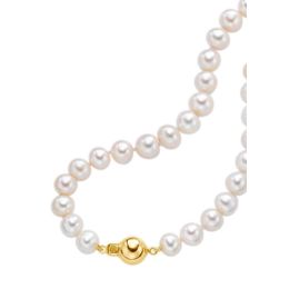 Perlenkette Firetti "Schmuck Geschenk Gold 585 Halsschmuck Halskette Perle" Halsketten Gr. Gelbgold 585-Perlen, Länge: 48 cm, weiß (gelbgoldfarben, weiß) Damen Perlenketten