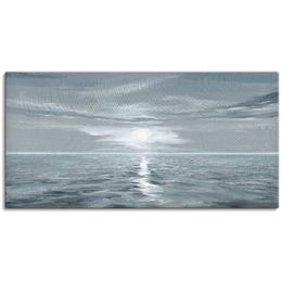 Wandbild Artland "Eisblaues Meer" Bilder Gr. B/H: 150 cm x 75 cm, Leinwandbild Gewässer, 1 St., blau Kunstdrucke