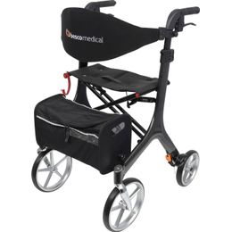 Rollator BESCOMEDICAL "Carbon Medium" Rollatoren grau (carbon) Mobilitätshilfen