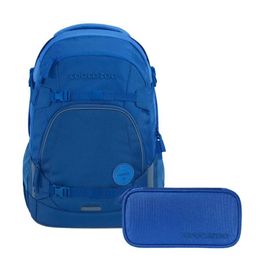 Coocazoo Schulranzen Schulrucksack-Set MATE All Blue 2-teilig (Rucksack + Mäppchen)