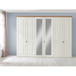 Casamia Kleiderschrank Spiegeltüren-Kleiderschrank Dreams 3/4/5/6-türig Absetzung Wildeiche