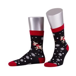 Sympatico Socken S218463 Unisex Christmas special Weihnachtssocken RENTIER SNOWFLAKE