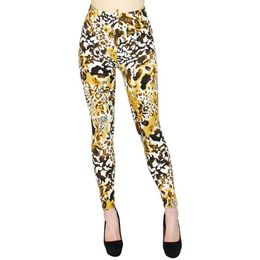 dy_mode Leggings Damen Leggings Tiger Muster Animal Print Fitnesshose Zebra Leggins mit elastischem Bund