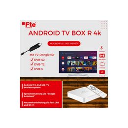 FTE Automotive FTE Streaming Boxen Android TV Box R 4k mit TV-Dongle